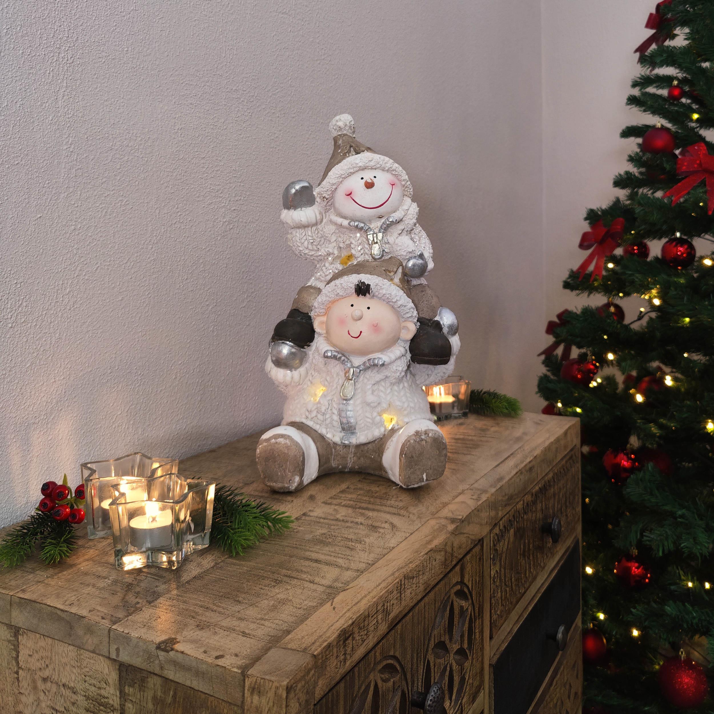 Keramik Figuren mit LED · Grüner Laden