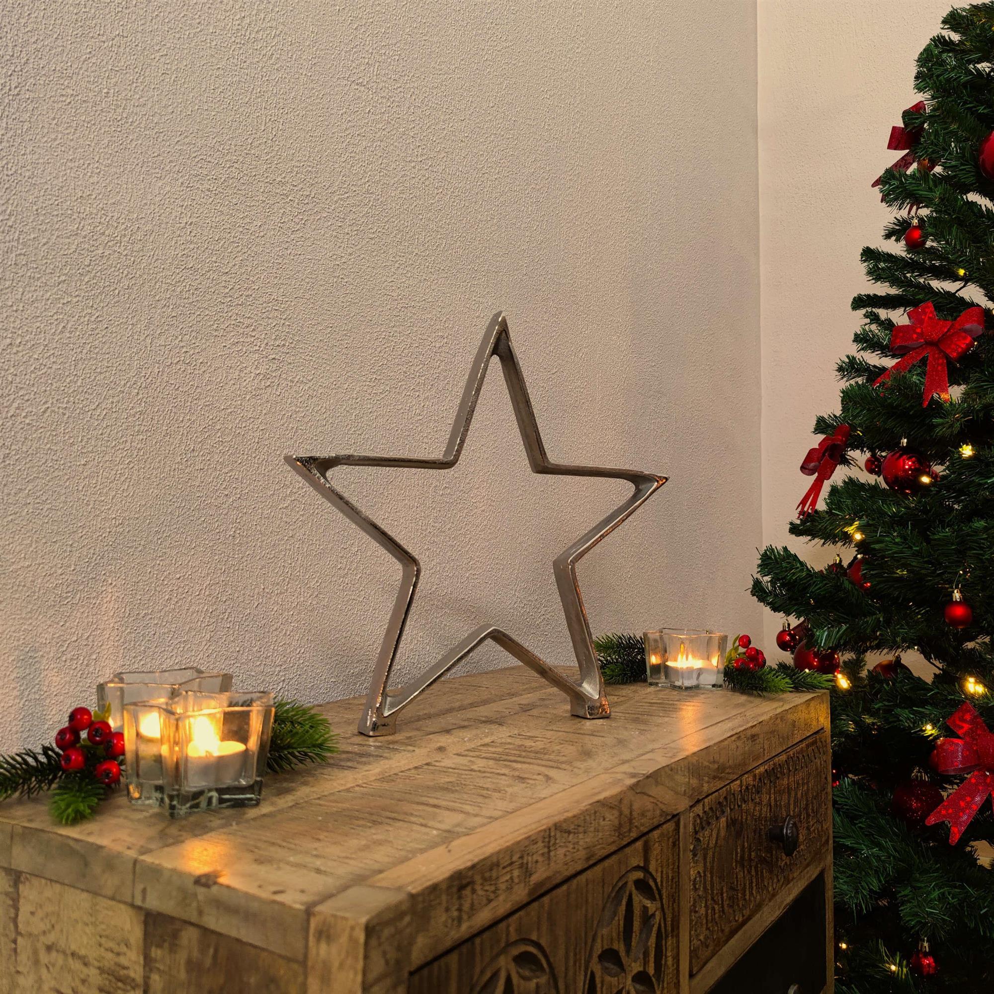 Metall Stern stehend · Grüner Laden