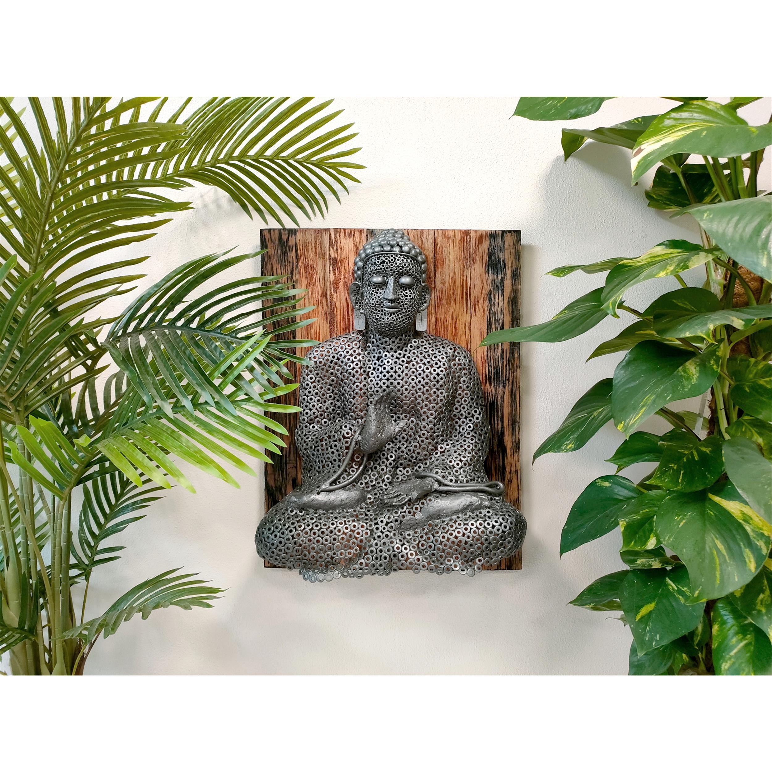 Recycle Metall Wandbild Zeitlos "Budha"